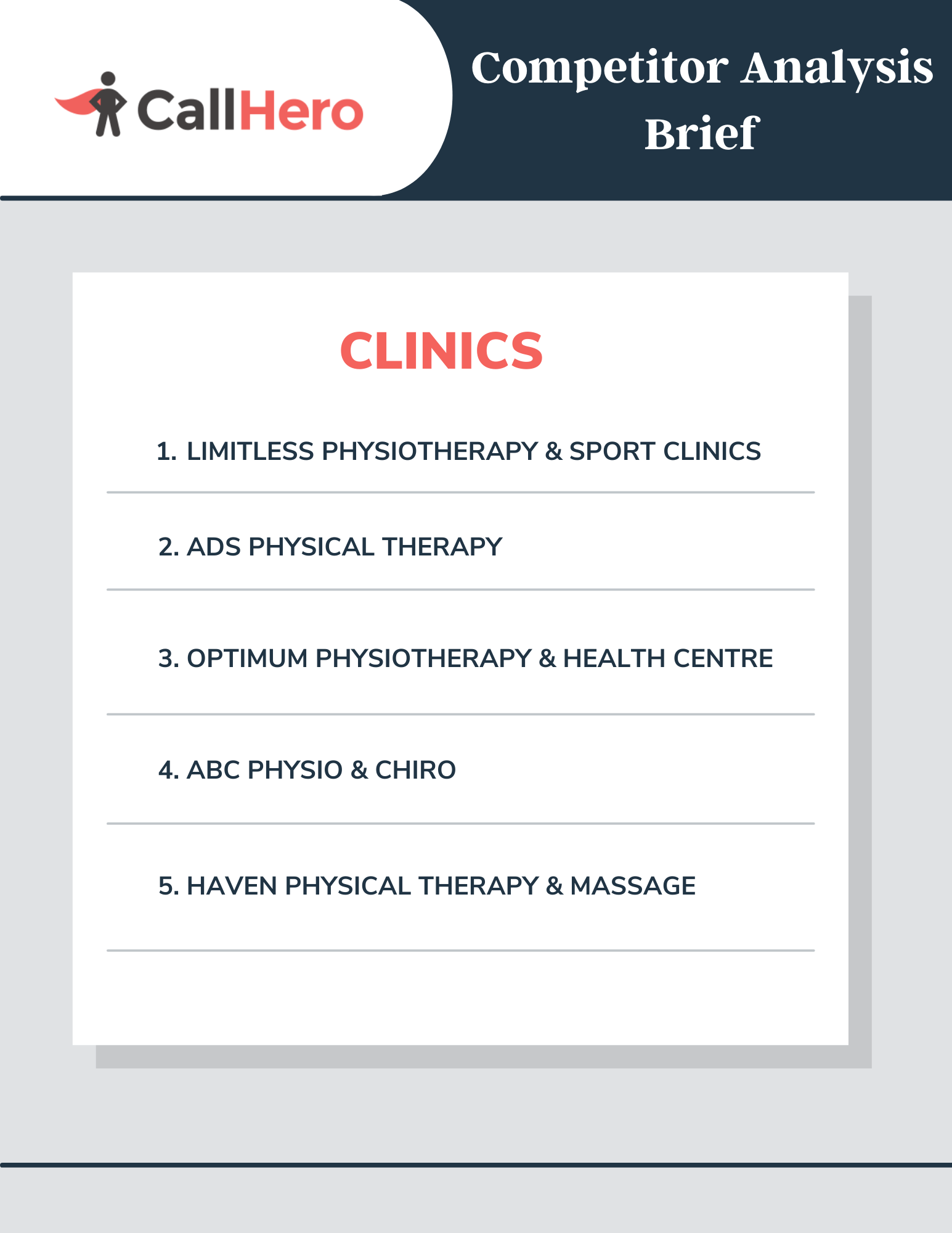 Competitor Analysis Brief | Call Hero