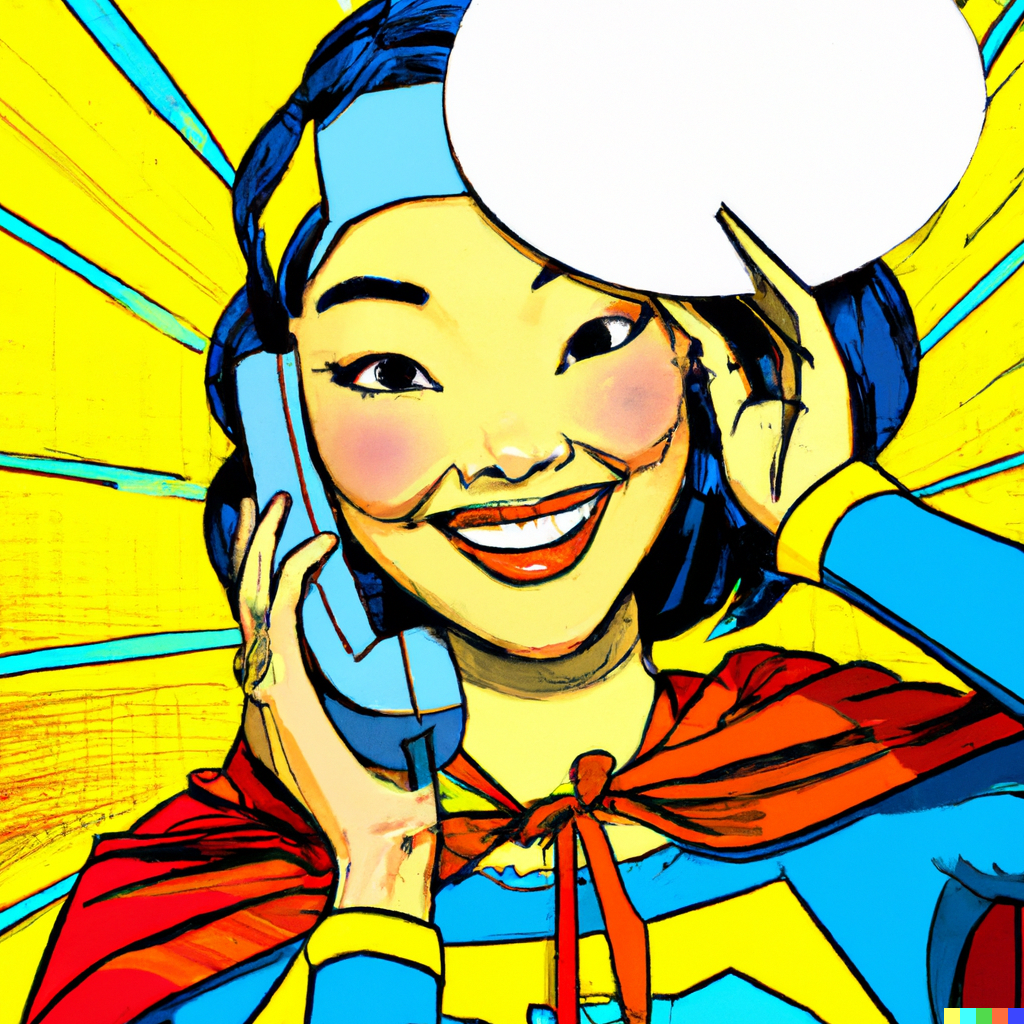 DALL·E 2023-02-17 15.57.14 – a comic book cover of a smiling young ...